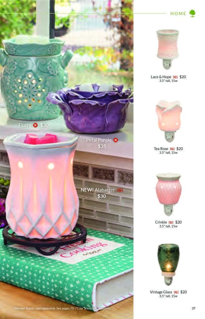 SCENTSY SPRING / SUMMER 2016 CATALOG - ALABASTER SCENTSY WARMER ...