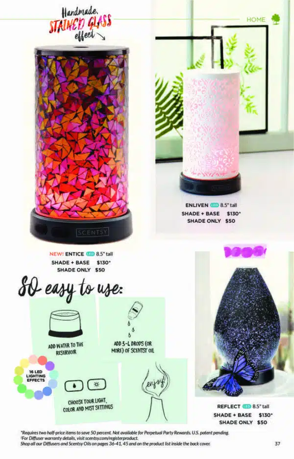 NEW! ENTICE SCENTSY DIFFUSER SHADE ONLY | Shop Scentsy | Incandescent.Scentsy.us