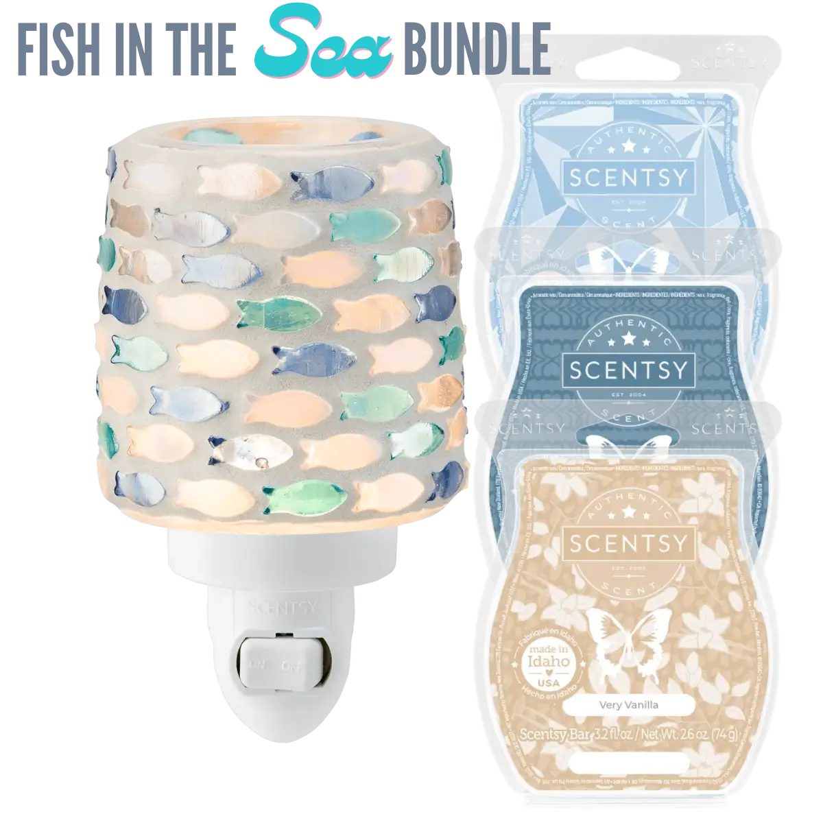 Fish In The Sea Mini Scentsy Warmer Bundle