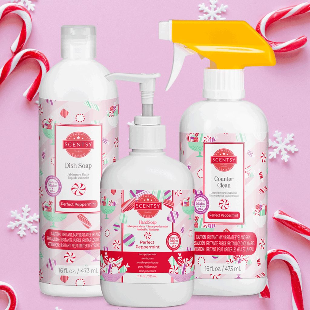 Perfect Peppermint Scentsy Holiday Clean Bundle | Holiday 2025