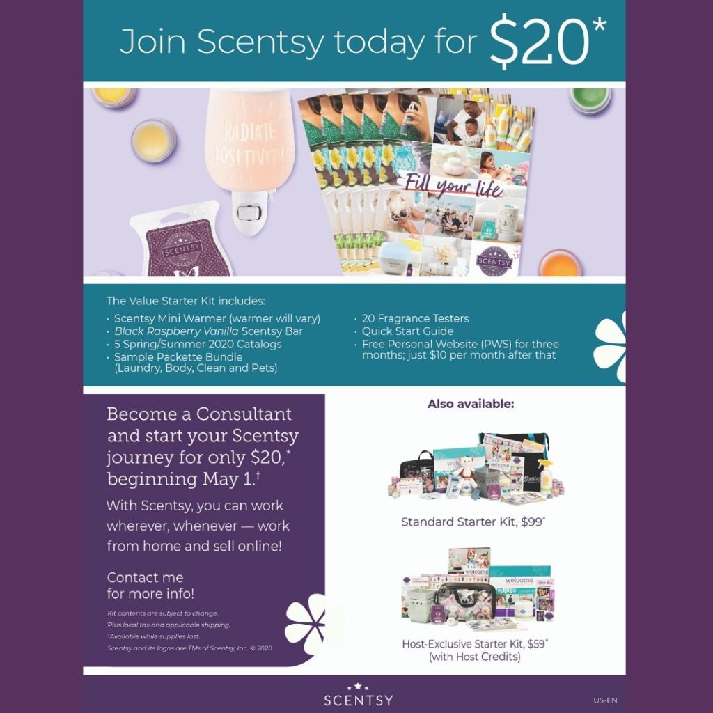 JOIN SCENTSY IN MAY FOR $20 - MAY 2020 SCENTSY STARTER KIT ...