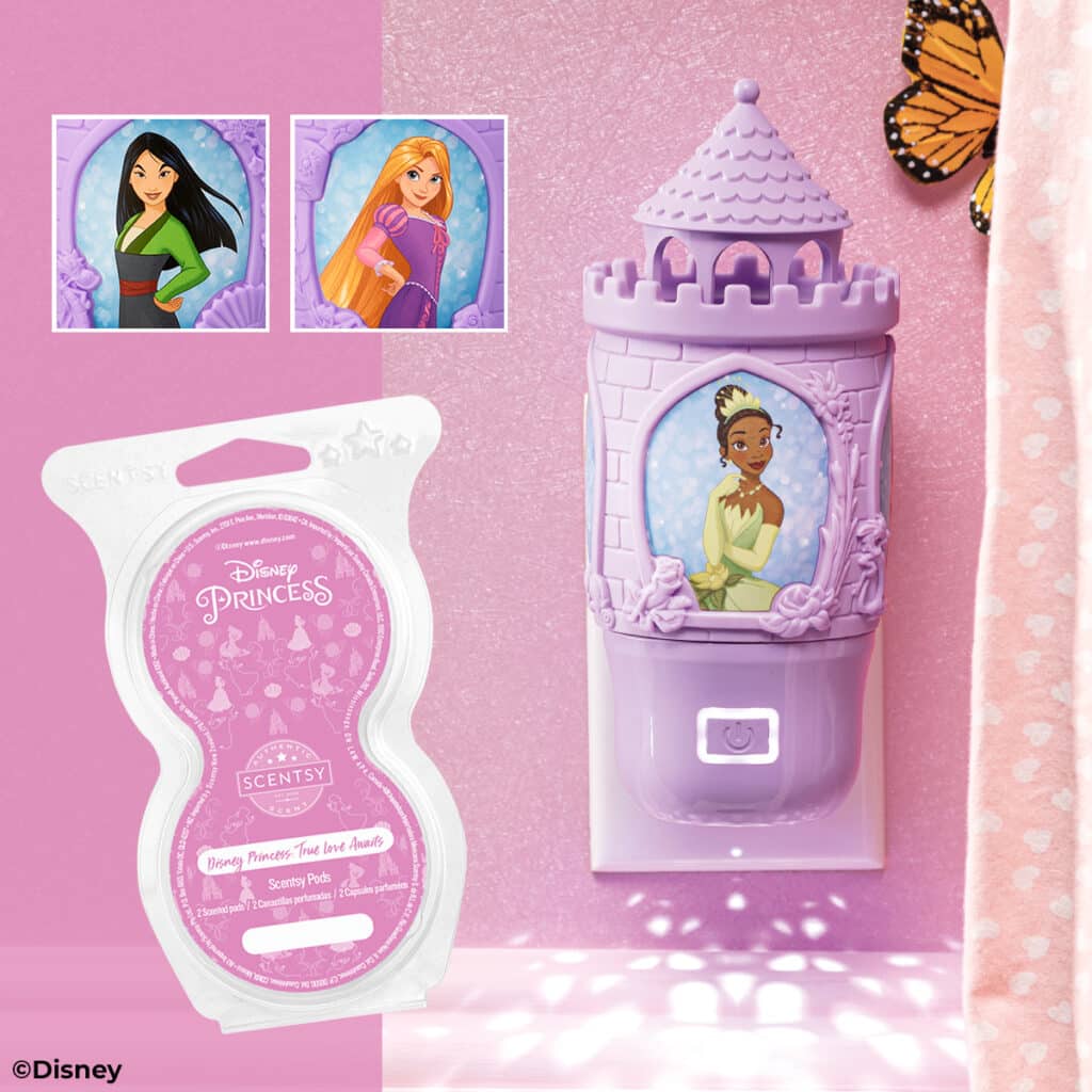Disney Princess Scentsy Wall Fan Diffuser Purple With Light | Tiana ...