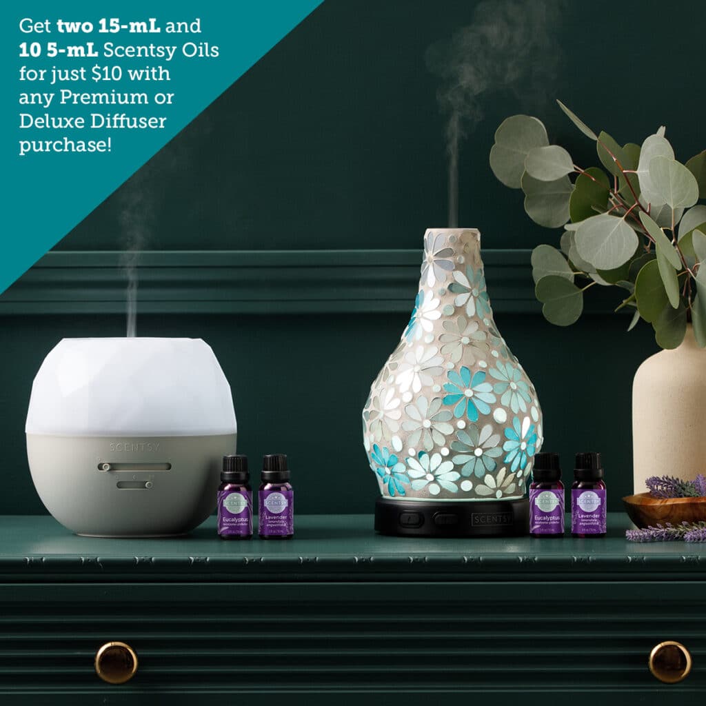 $75 Deluxe Scentsy Diffuser & Oils Bundle Deal