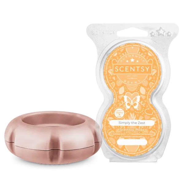 Rose Gold Mini Fan Diffuser + Simply The Zest Scentsy Pod Twin Pack ...