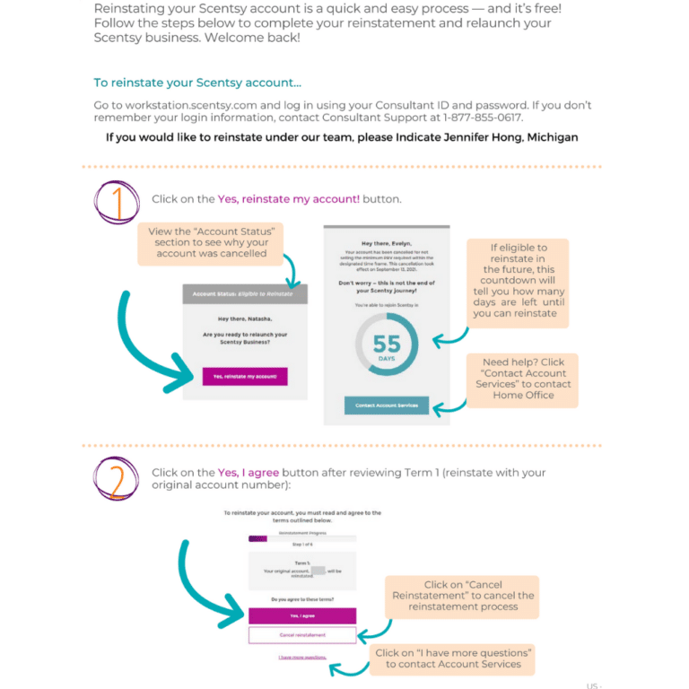 Reinstating Your Scentsy Account | Returning Consultants