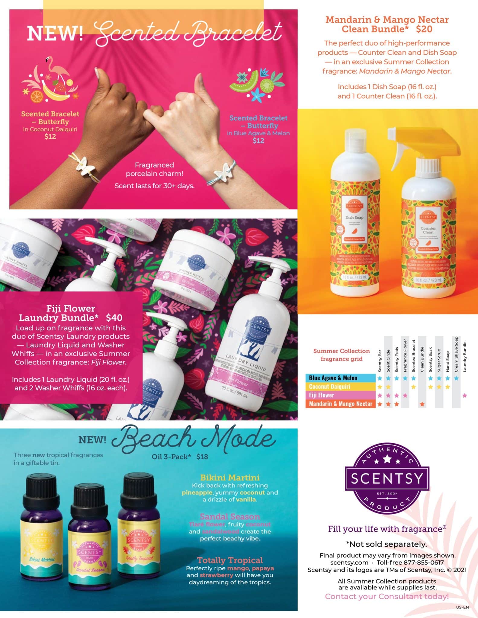 Summer Fruit Scentsy Buddy Clips | 3 Pack Bundle | Summer 2021