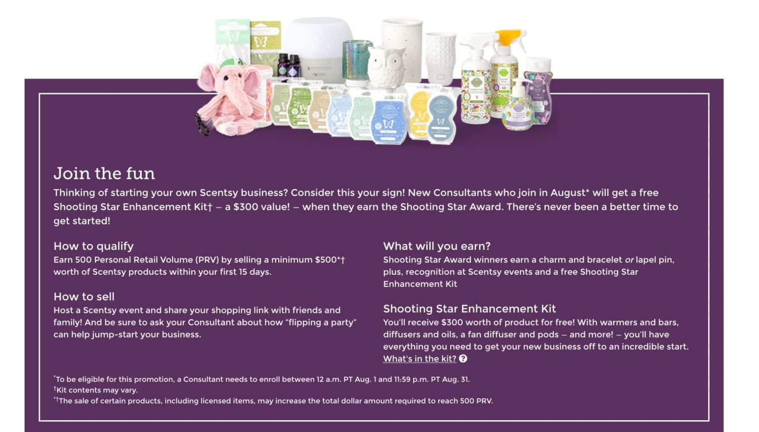 Join Scentsy In August 2021 - Earn The Shooting Star Kit For FREE ...