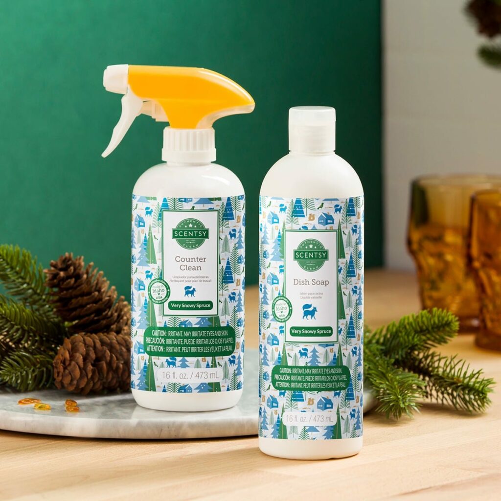 NEW! VERY SNOWY SPRUCE SCENTSY CLEAN BUNDLE | Incandescent.Scentsy.us