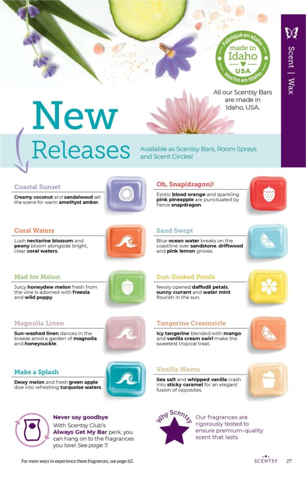 Scentsy Complete Scent List For 2021 Spring Summer | Incandescent ...